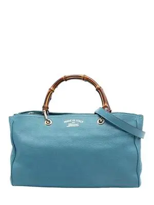 Gucci 2016-2025 Medium Bamboo Shopper - Blue