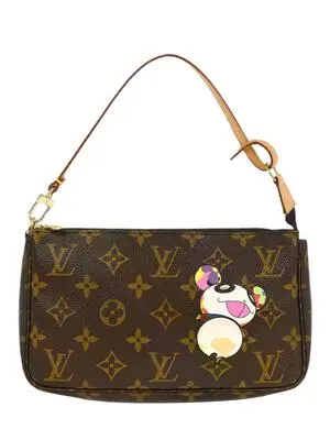 LOUIS VUITTON X Takashi Murakami 2004 Pochette Accessoires Panda Tote Bag - Brown