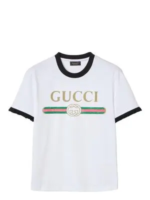 Gucci Cotton Jersey T-shirt With Print - White