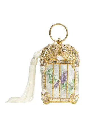 Judith Leiber Crystal-embellished Birdcage Clutch - Gold
