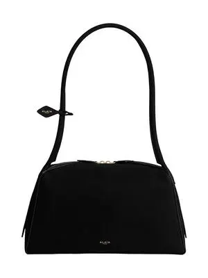 Alaïa Le Bouledogue Nubuck Shoulder Bag - Black