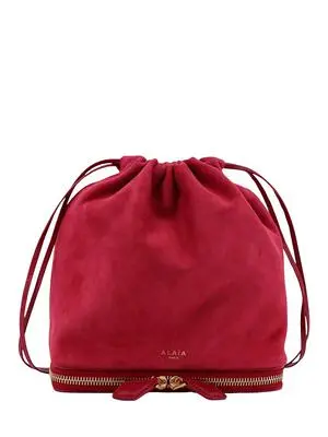 Alaïa Le Pochon Suede Crossbody Bag - Red