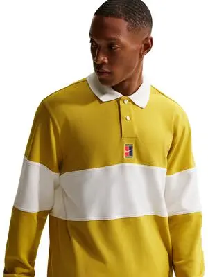 Nike Court Heritage Tennis Long-sleeve Polo - Yellow