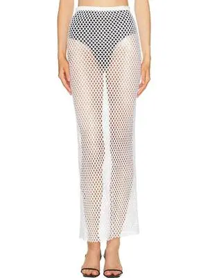 SEV Sequin Mesh Skirt - Ivory