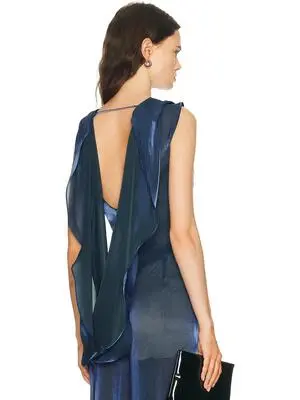 SEV Wrap Drape Top - Navy