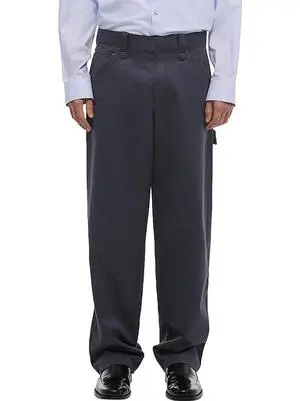 Helmut Lang Relaxed Fit Chino Pants - Slate Blue