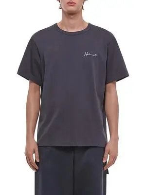 Helmut Lang Handwritten Logo Tee - Slate Blue