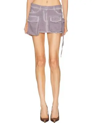 Attico Cargo Mini Skirt - Mauve Fade