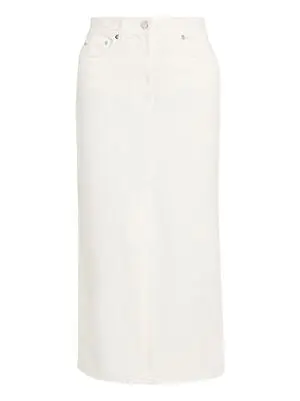 Loulou De Saison Denim Midi Skirt - Ivory