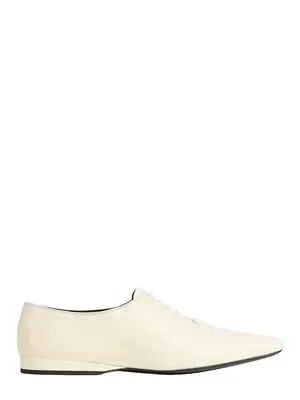 Loulou De Saison Nora Leather Oxford Shoes - Cream