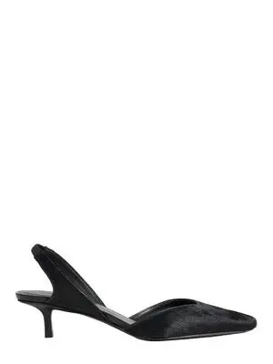 Loulou De Saison Emisa Calf Hair Slingback Pumps - Black