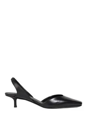 Loulou De Saison Akila Leather Slingback Pumps - Black