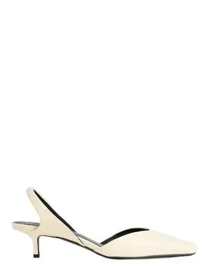 Loulou De Saison Akila Leather Slingback Pumps - Cream