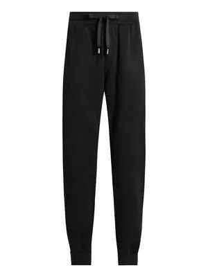 Dolce & Gabbana Jersey Trousers With Patch - Black