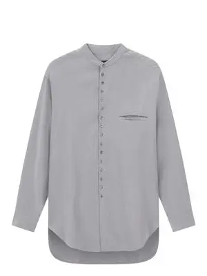 Giorgio Armani Asv Washed-silk Shirt - Grey