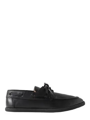 THE ROW Novus Sailor Leather Loafers - Black