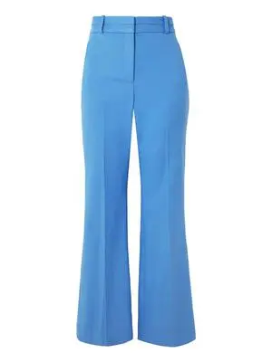 Veronica Beard Melvin Twill Flared Trousers - Blue