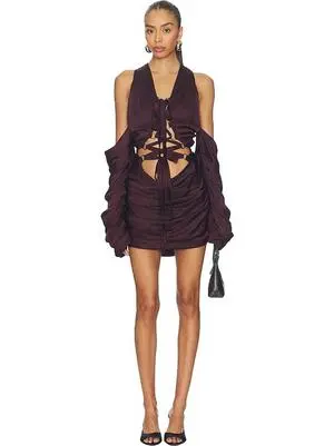 AMOR MIA No Strings Attached Mini Dress - Plum