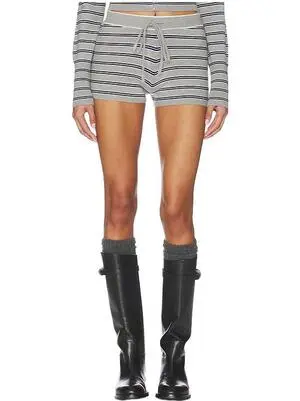 Superdown Kieryn Knit Short - Grey Stripe