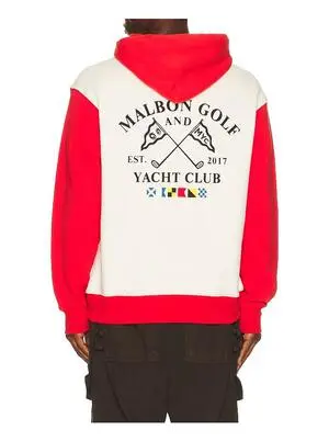 MALBON Fesque Deck Hand Hoodie - Tofu & Red