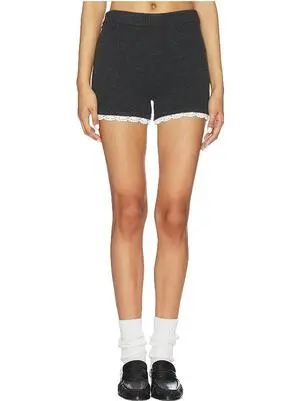 Line & Dot Inara Knit Shorts - Charcoal Grey
