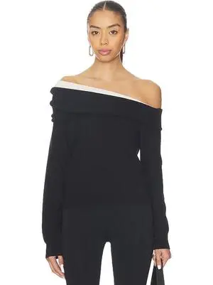 LINE & DOT Ysa Off-The-Shoulder Pullover Sweater