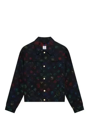 Casablanca Heatmap Icon Monogram Denim Jacket - Multicolor
