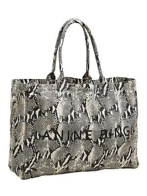 ANINE BING Leo Canvas Tote Bag - Python