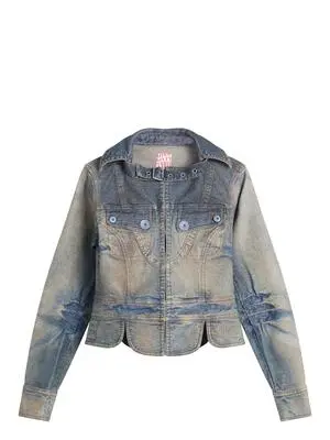 Miss Sixty Knwls X Denim Jacket - Petrol Blue