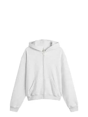 SKIMS Cotton Fleece Classic Zip Up Hoodie - Light Heather Grey