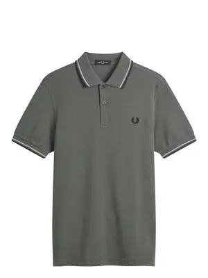 Fred Perry Twin Tipped Polo Shirt - Fldgr/seagrs/blk