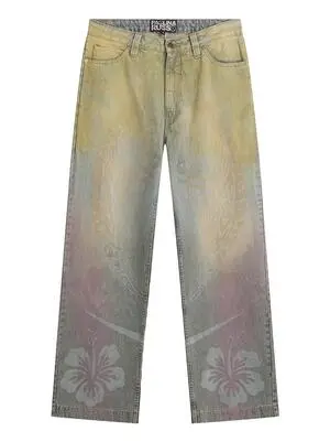 PAOLINA RUSSO Denim Baggy Trousers - Pastel Rainbow