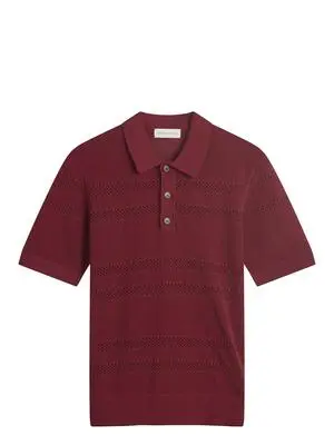 Dries Van Noten Knitted Polo - Bordeaux