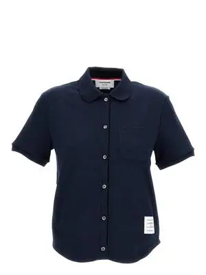 Thom Browne Cotton Polo Shirt - Blue