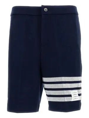 Thom Browne Double-face Knit Bermuda Shorts - Blue