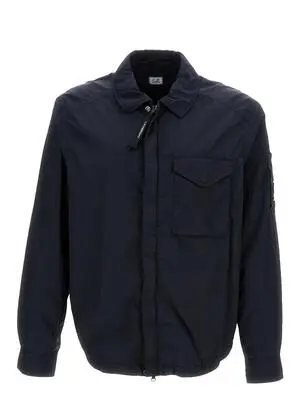C.P. COMPANY Chrome-r Zipped Lens Shirt Jacket - Blue