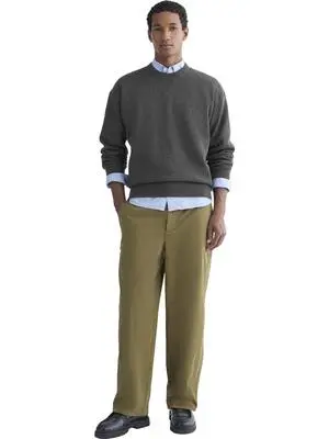 Everlane Baggy Cotton Twill Chino Pants - Olive