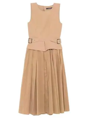 Karl Lagerfeld Belt-detail Midi Dress - Neutrals