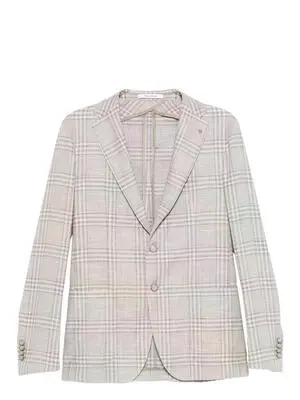 Tagliatore Checked Blazer - Neutrals