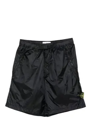 Stone Island Logo Patch Shorts - Blue