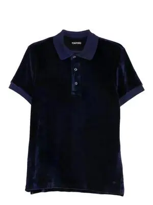 TOM FORD Short-sleeve Polo Shirt - Blue