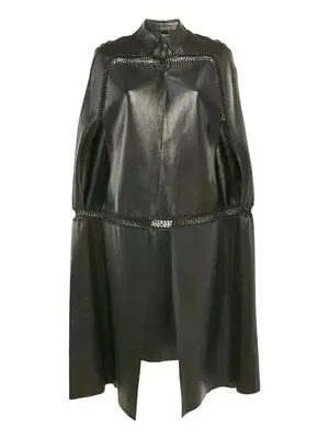 Valentino Garavani Leather Cape - Black