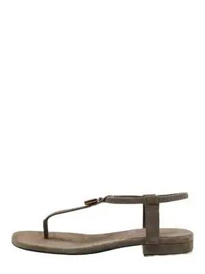 Loro Piana Mindil Suede Sandals - Brown