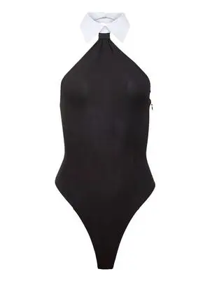 Fleur Du Mal Hannah Collar Bodysuit - Black
