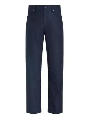 Zegna Button Trousers - Blue