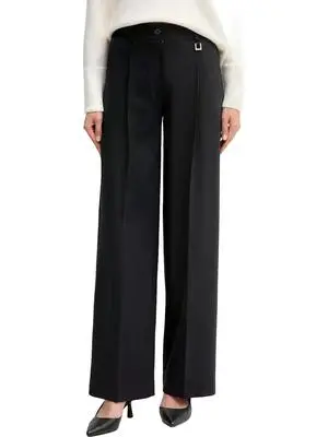 JOOP! Pleated Wide Leg Trousers - Black