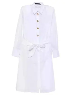 Karl Lagerfeld Belted Shirt Dress - White