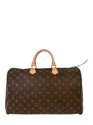 LOUIS VUITTON 2005 Monogram Zip Duffle Tote Bag - Brown