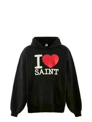 SAINT MXXXXXX Printed Hoodie - Black
