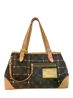 LOUIS VUITTON 2007 Monogram Riveting Tote Bag - Brown
